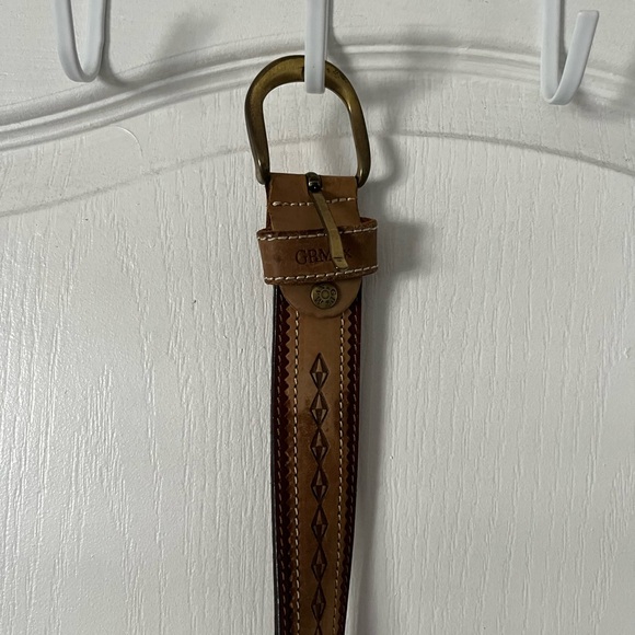 GP & Max | Accessories | Gp Max Brown Leather Belt With Brass Buckle ...
